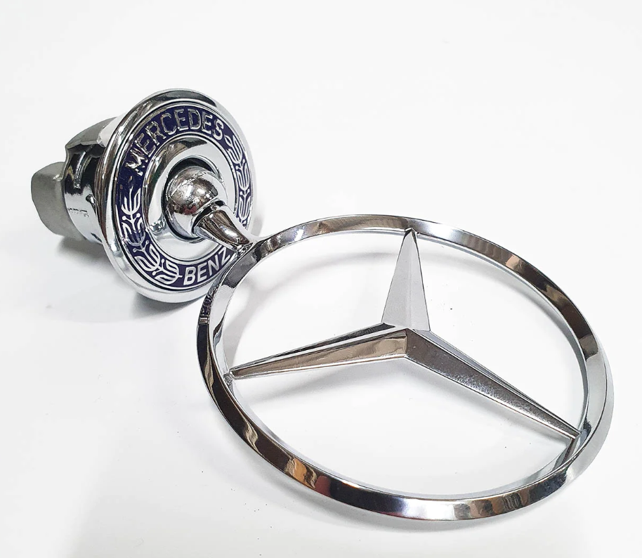 Mercedes-Benz Raised Bonnet Star - Chrome, Chrome with laurel crest ...