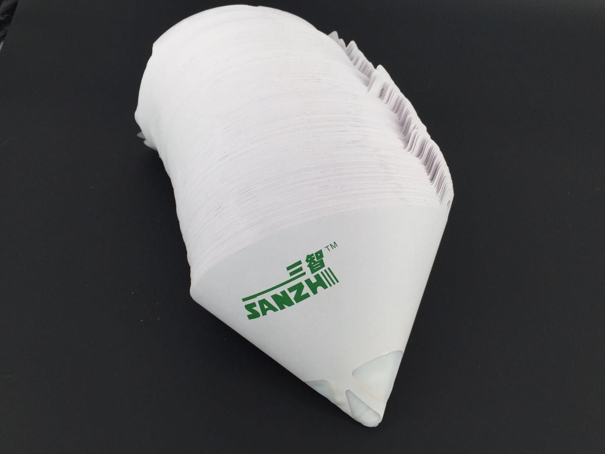 250PCS 120Mesh Paper Funnel Nylon Paint Strainer Filter Cone Straining ...
