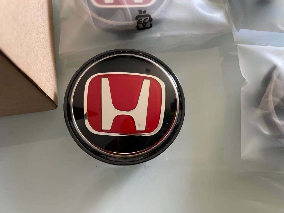Type R Series Red HONDA Wheel Center Hub Caps 61mm 62mm ( Set of 4 ...