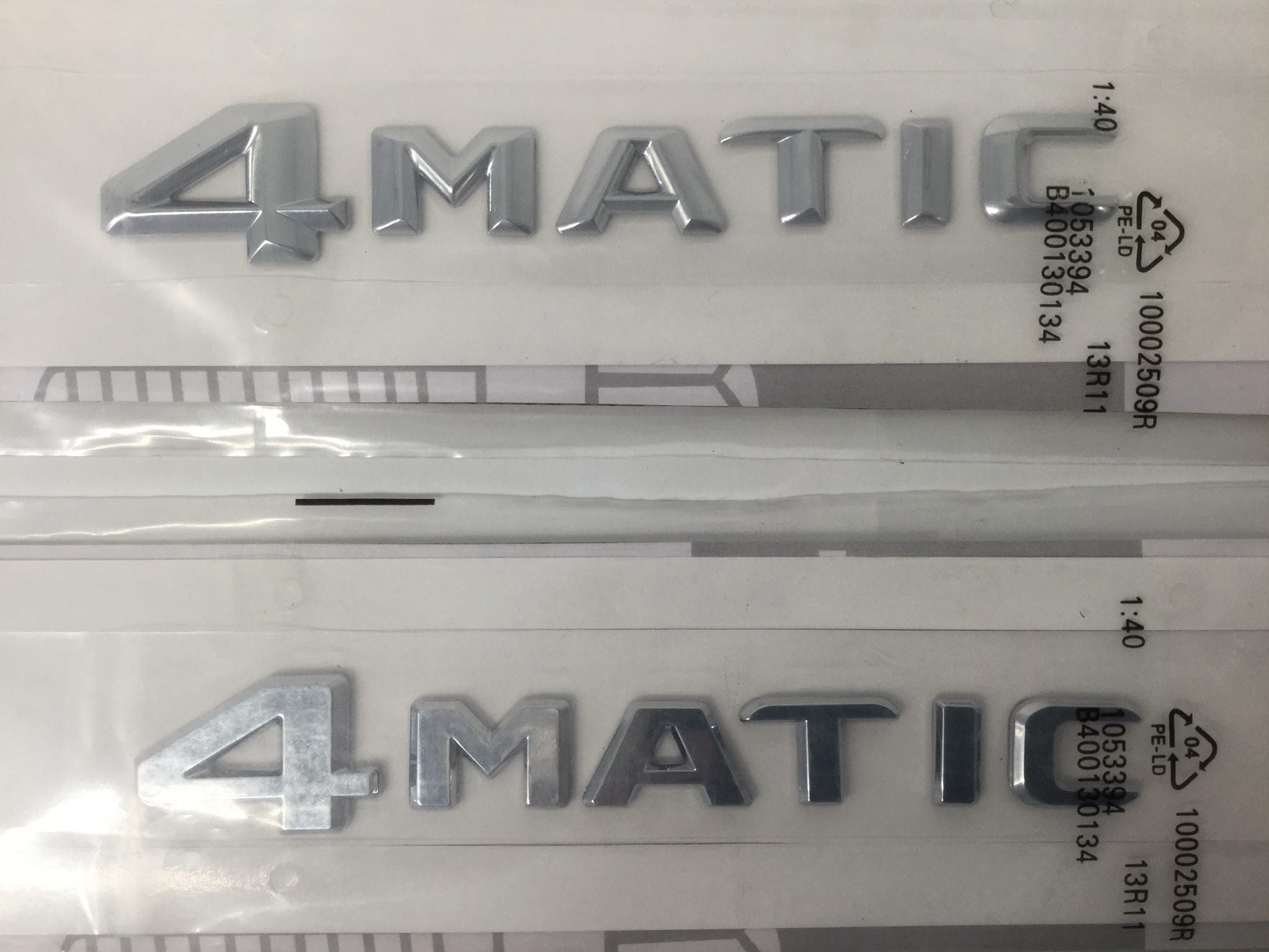 Original Chrome Mercedes Benz letters Badge Emblem sticker AMG 4MATIC ...